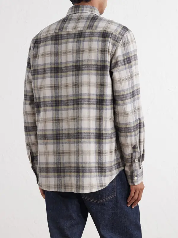 De Bonne Facture Checked Cotton Shirt