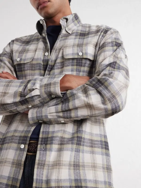 De Bonne Facture Checked Cotton Shirt