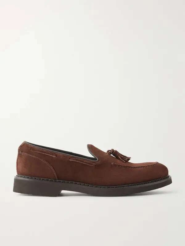 Canali Tasseled Nubuck Loafers