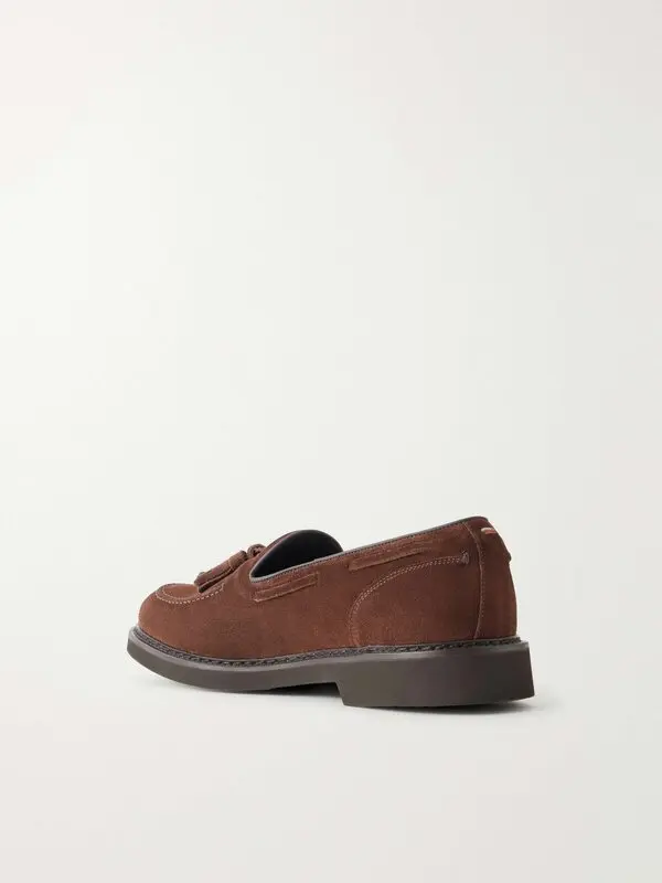 Canali Tasseled Nubuck Loafers
