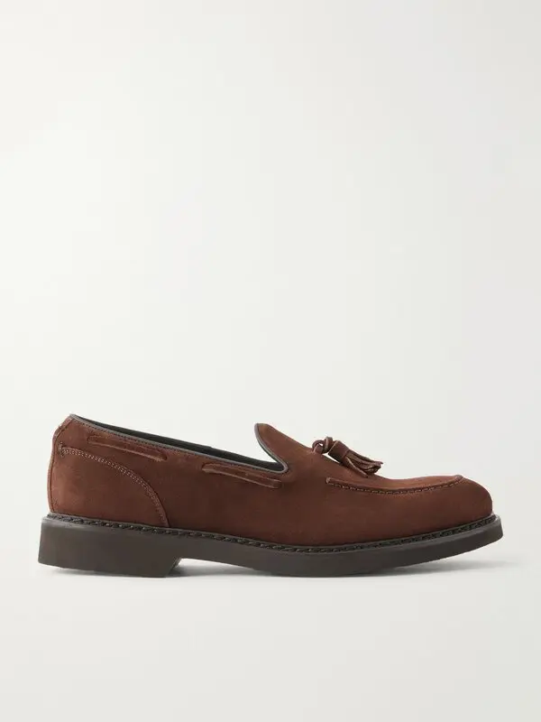 Canali Tasseled Nubuck Loafers
