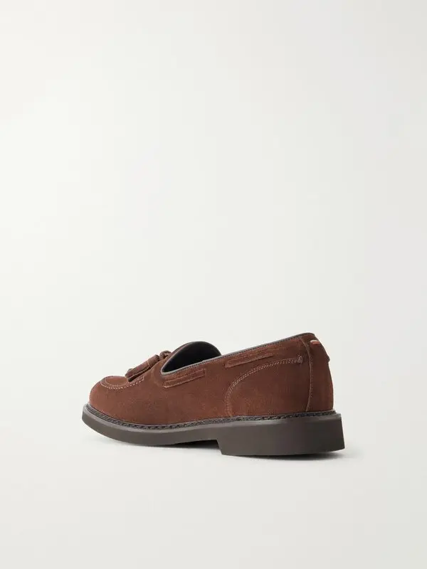 Canali Tasseled Nubuck Loafers