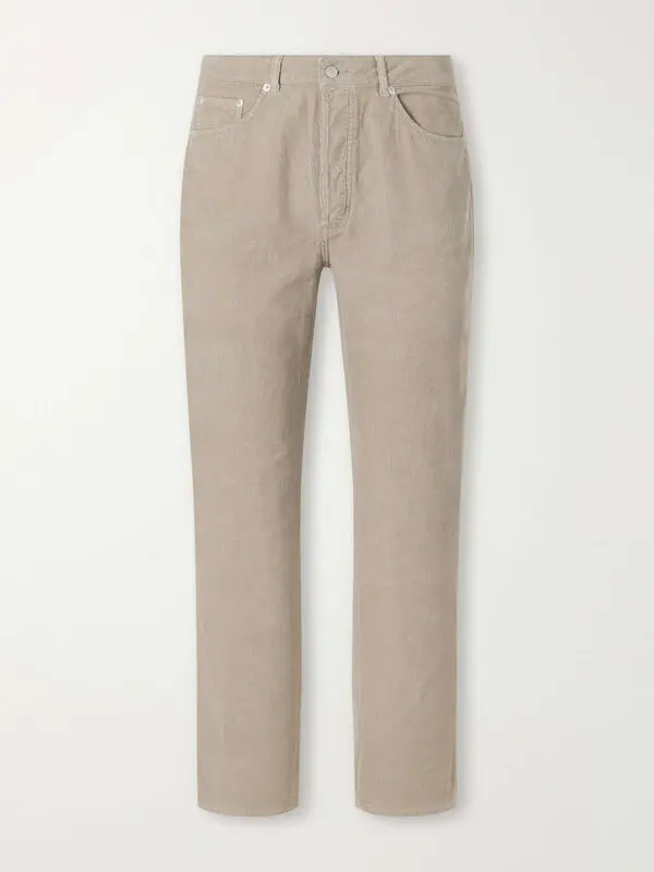 Officine Générale Straight-leg Cotton-corduroy Trousers