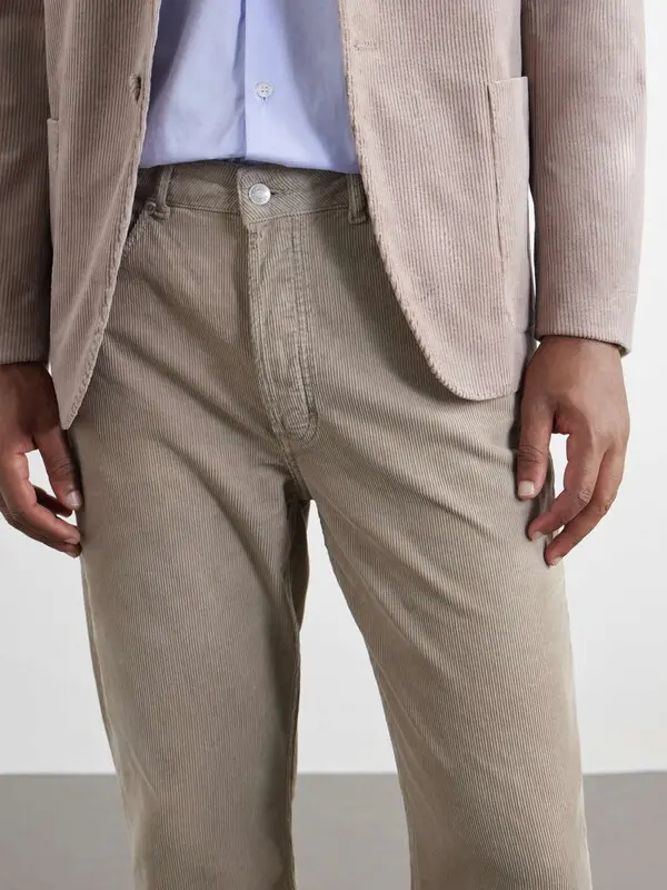 Officine Générale Straight-leg Cotton-corduroy Trousers