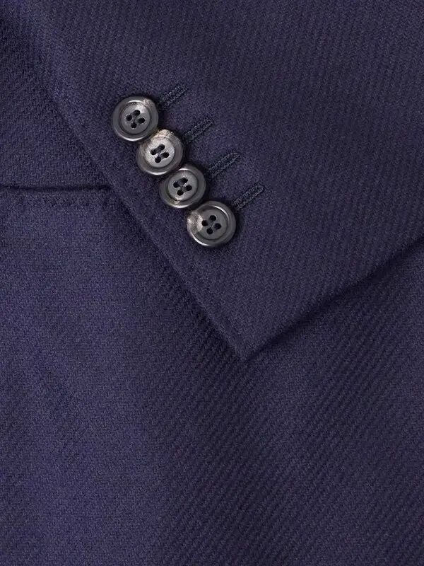 Canali Kei Double-breasted Wool And Silk-blend Blazer