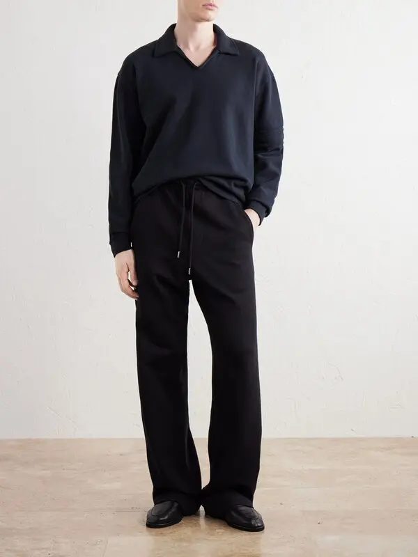 BODE Crew Polo Cotton-jersey Sweatshirt