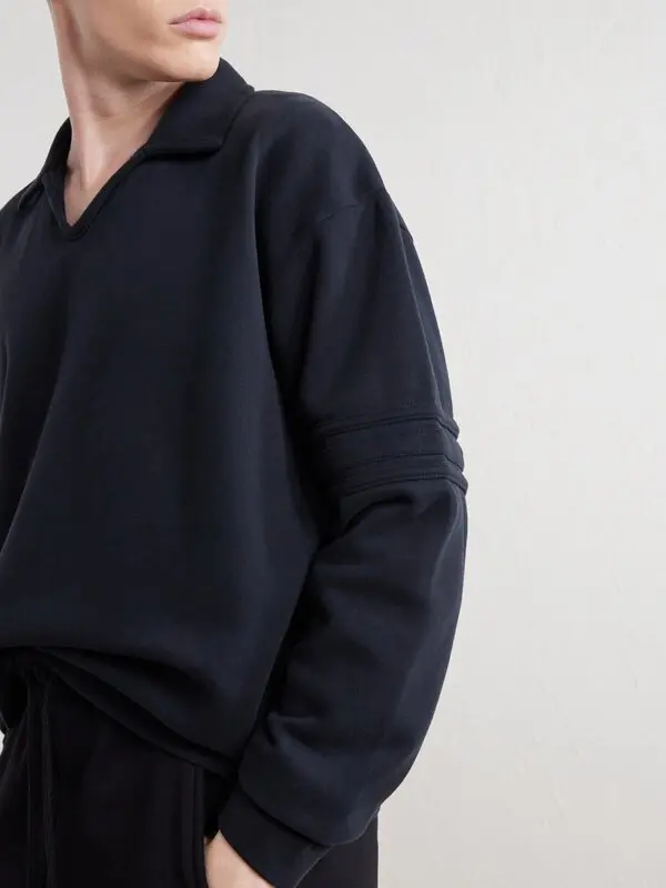 BODE Crew Polo Cotton-jersey Sweatshirt
