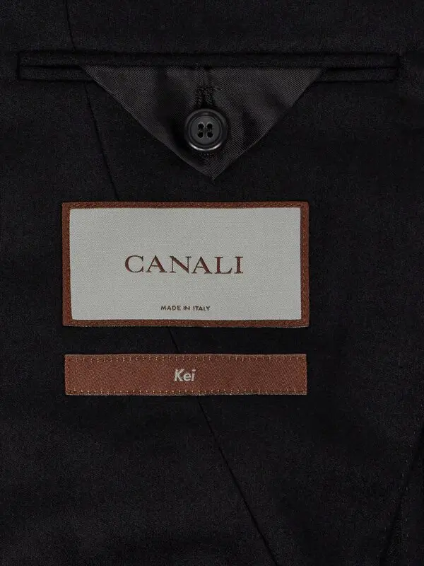 Canali Wool-blend Suit Jacket - Black