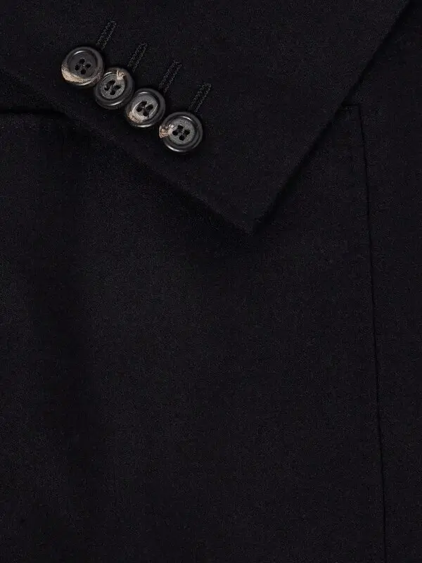 Canali Wool-blend Suit Jacket - Black