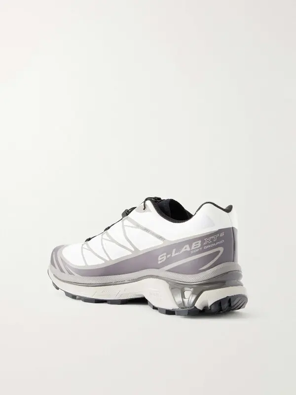 SALOMON Xt-6 Rubber-trimmed Mesh Sneakers - White