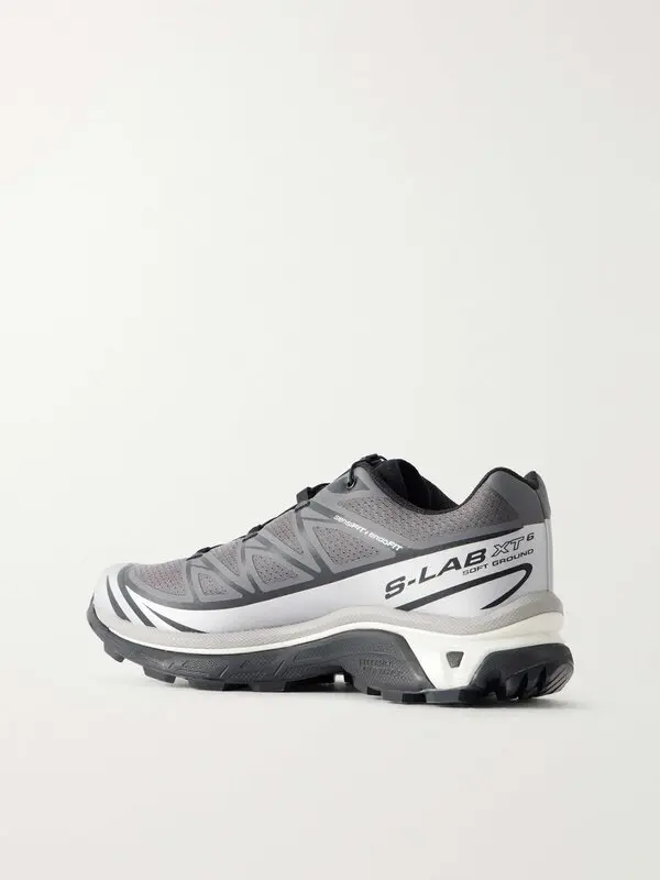 SALOMON Xt-6 Rubber-trimmed Mesh Sneakers - Dark Gray