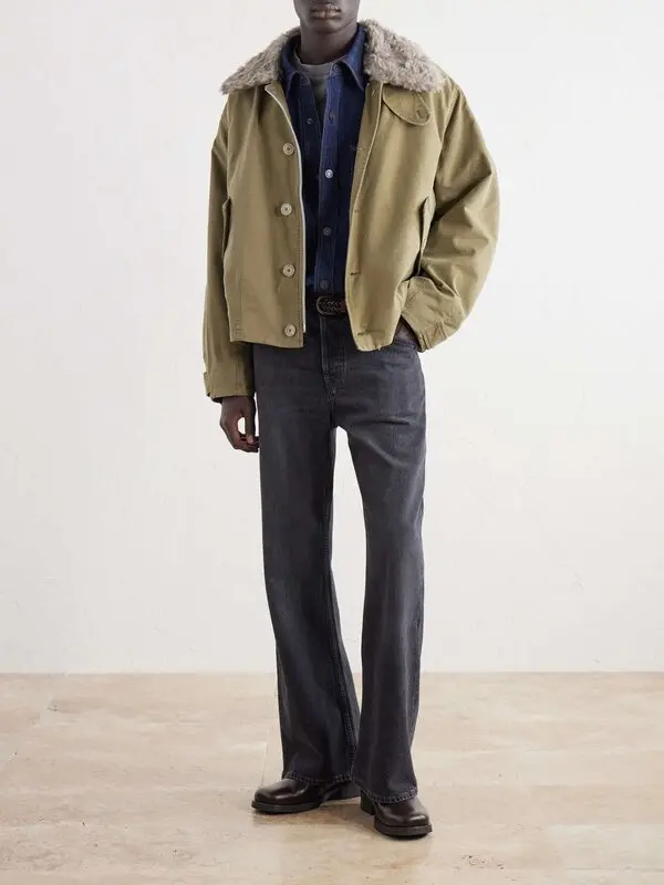 Our Legacy Aerial Wool And Linen-blend Trimmed Cotton-canvas Jacket