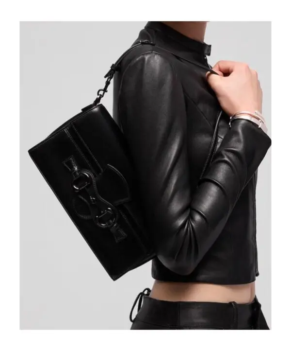 Gucci Horsebit Ristretto Medium Shoulder Bag - Black