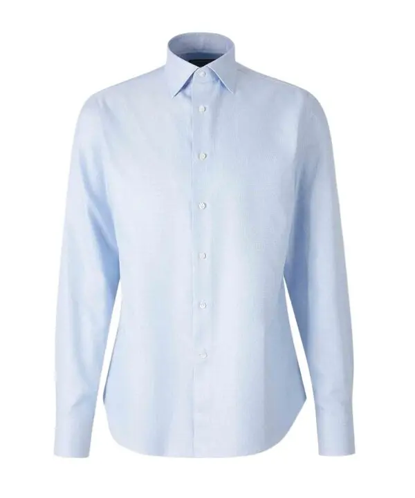 Canali Long Sleeved Textured Shirt
