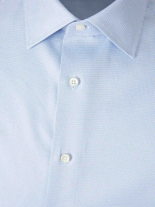 Canali Long Sleeved Textured Shirt