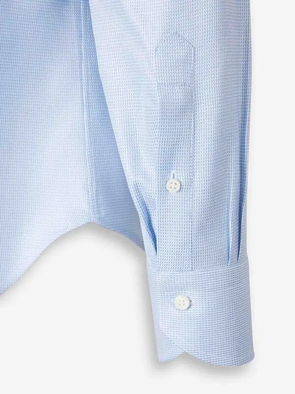 Canali Long Sleeved Textured Shirt