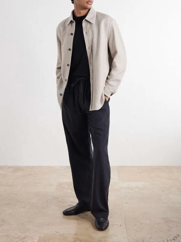 Zegna Cashmere And Silk-blend Twill Overshirt