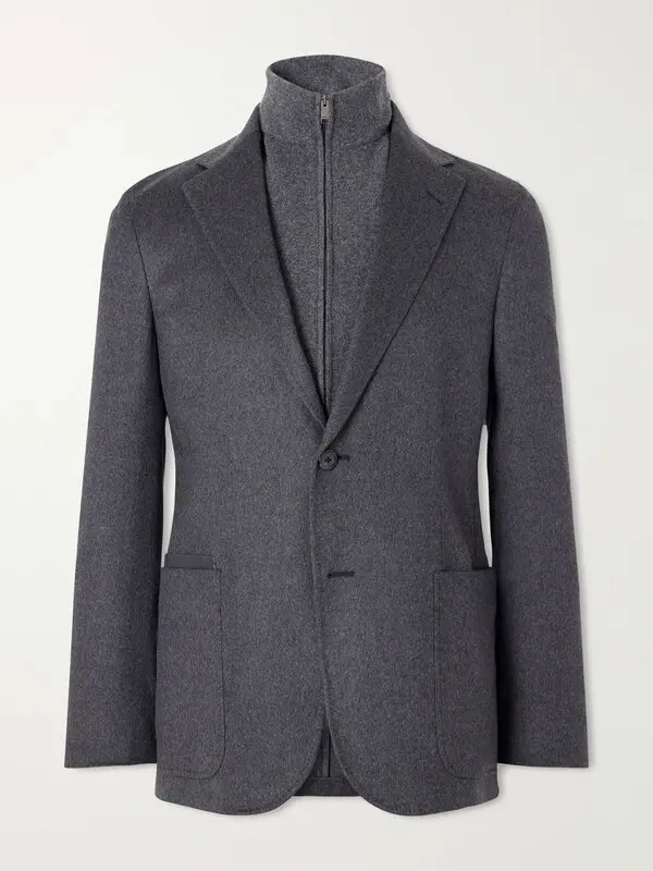 Zegna Oasi Cashmere Zip-up Blazer