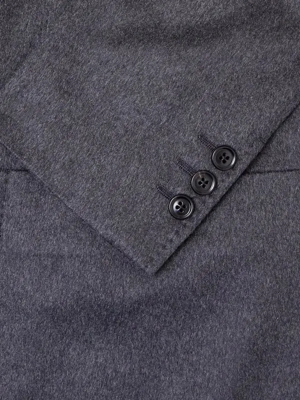 Zegna Oasi Cashmere-felt Blazer With Detachable Knitted Liner