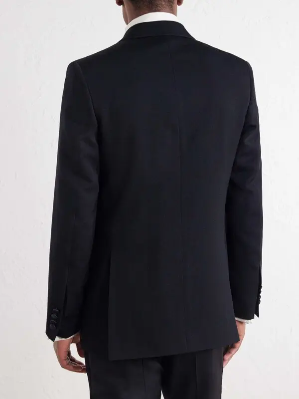 FAVOURBROOK Grosgrain-trimmed Double-breasted Wool Tuxedo Jacket