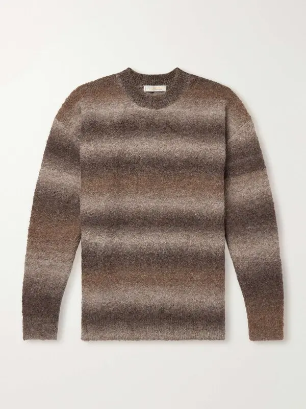 FRIZMWORKS Striped Bouclé Sweater
