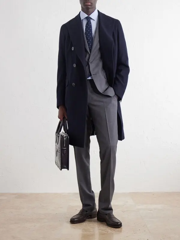 Canali Double-breasted Wool Coat