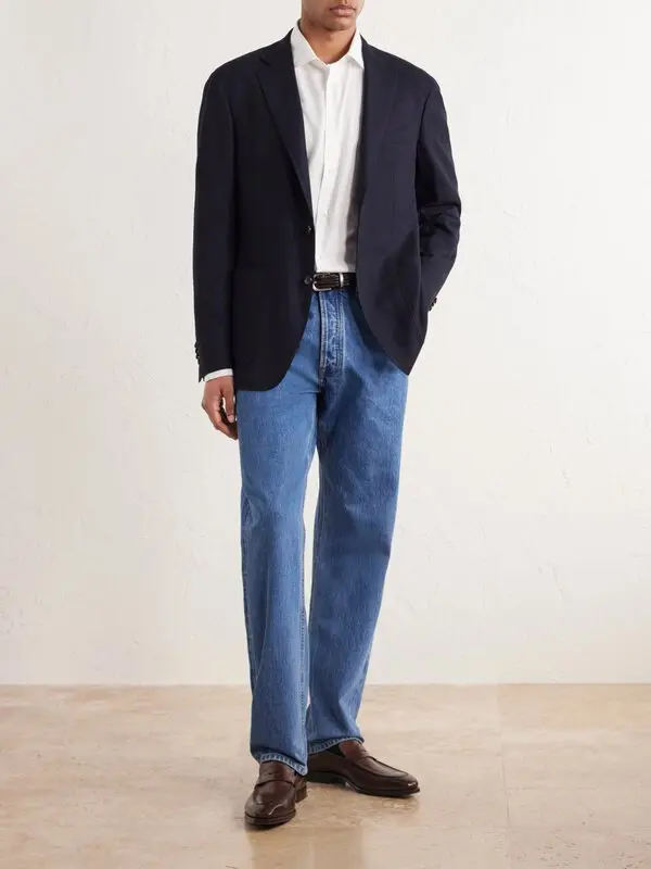 Canali Kei Wool-blend Blazer - Blue