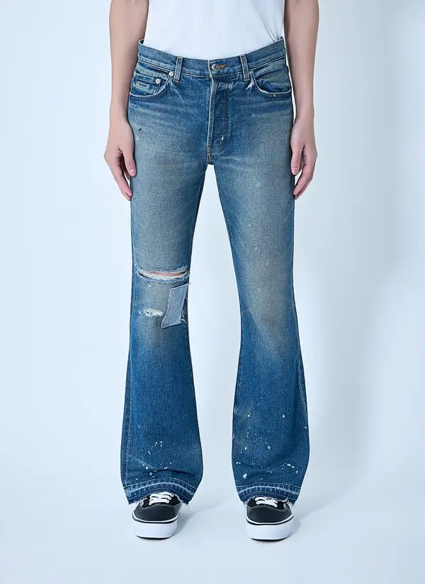 GALLERY DEPT. Distressed Straight-leg Jeans