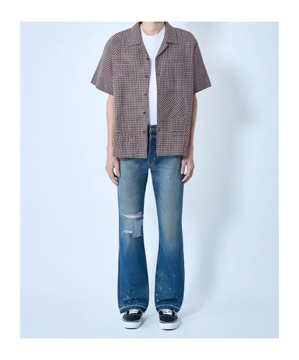 GALLERY DEPT. Distressed Straight-leg Jeans
