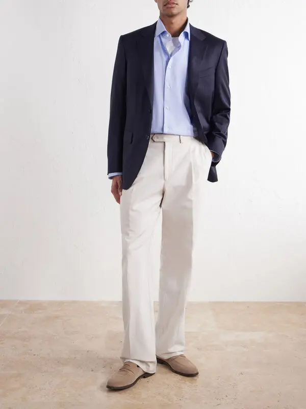 Canali Impeccabile Wool-fresco Suit Jacket