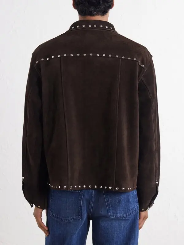 BODE Studded Suede Jacket - Brown