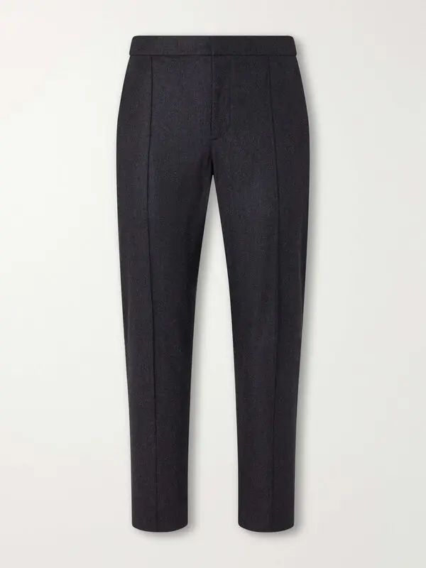 Zegna Straight-leg Wool, Cashmere And Silk-blend Trousers