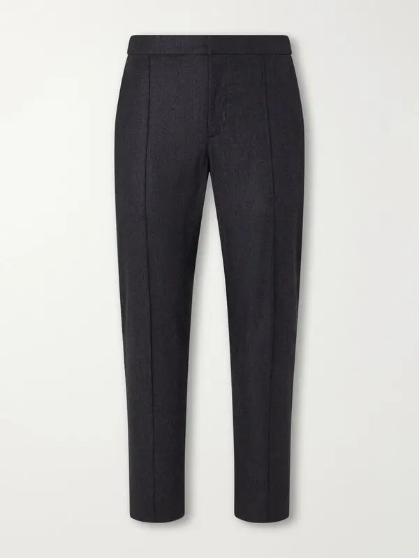 Zegna Straight-leg Wool, Cashmere And Silk-blend Trousers