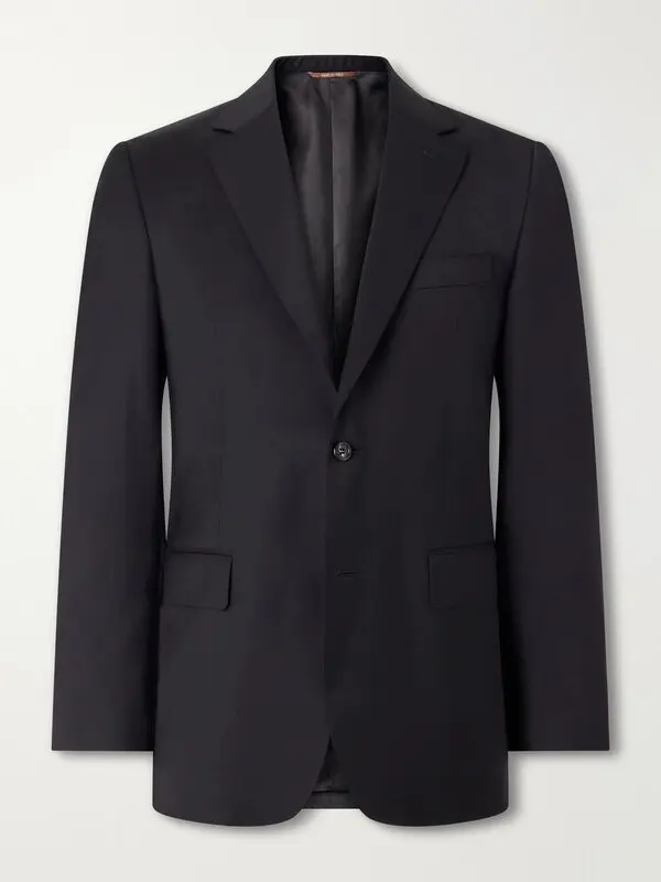 Canali Impeccabile Wool-fresco Suit Jacket - Black