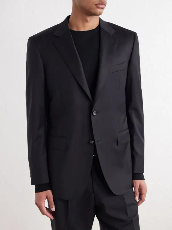 Canali Impeccabile Wool-fresco Suit Jacket