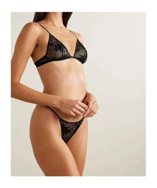 Oseree Stretch Lace Bra And Briefs Set Lingerie