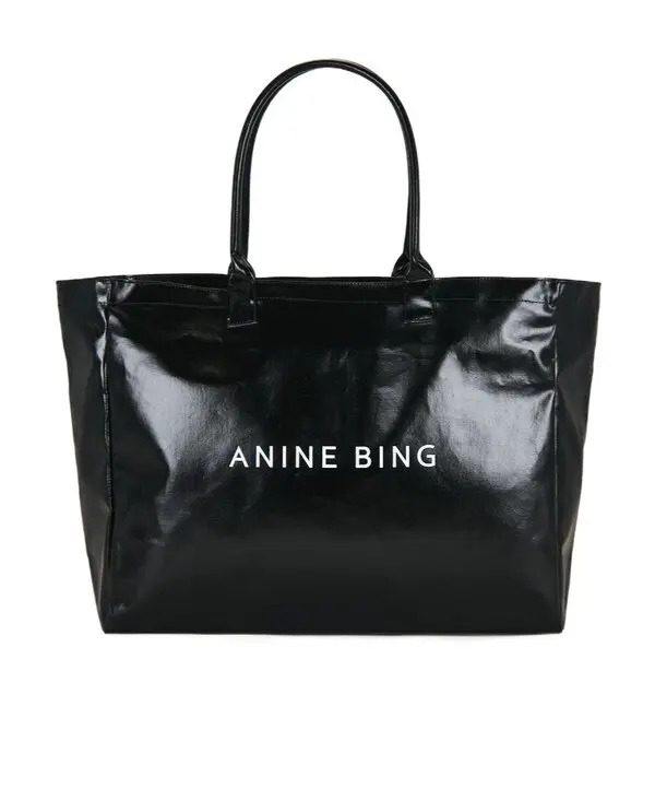 ANINE BING Leo Coated Canvas Tote