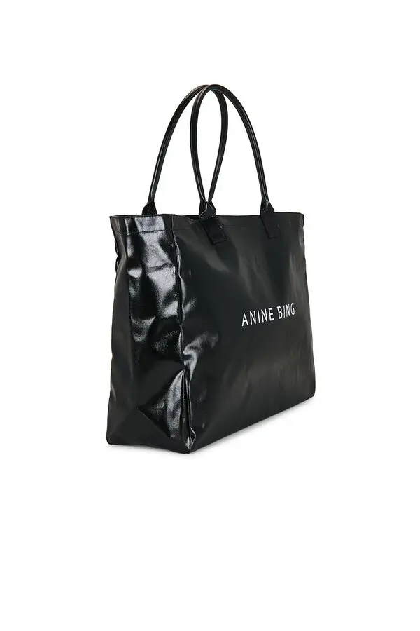 ANINE BING Leo Coated Canvas Tote