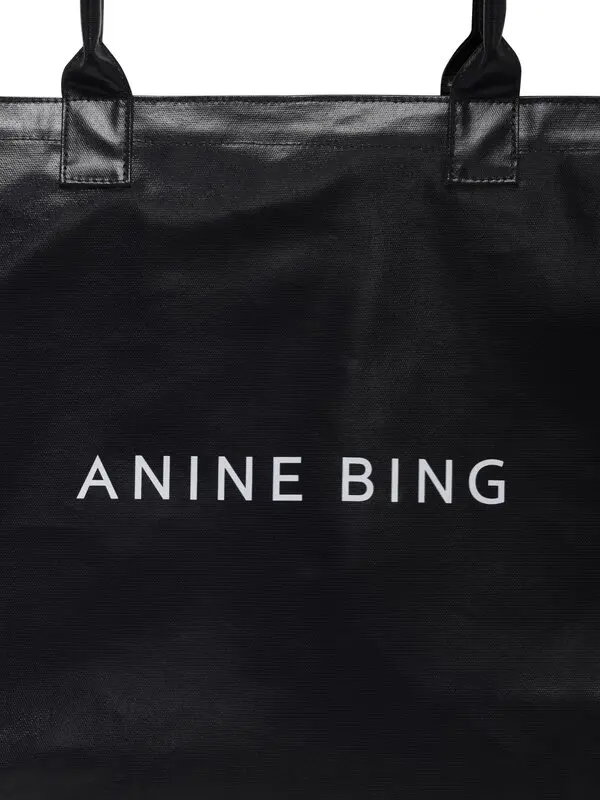 ANINE BING Leo Coated Canvas Tote