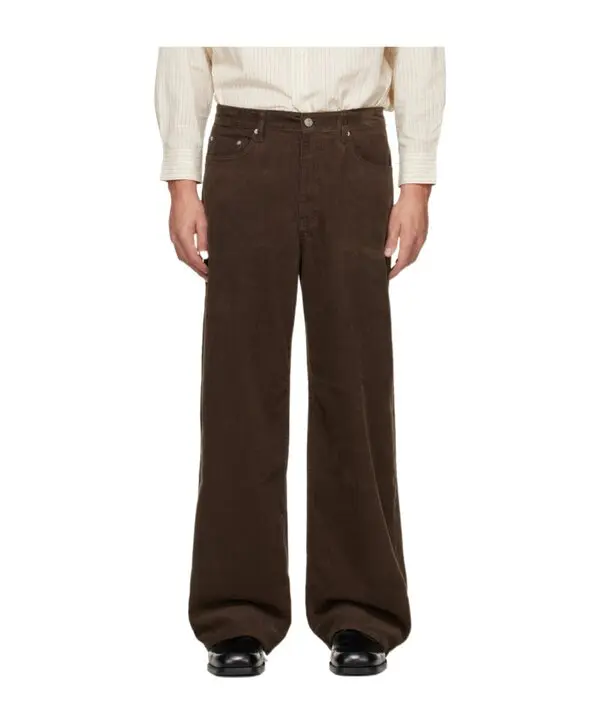 DUNST Casual Pants With Belt Loops - Brown
