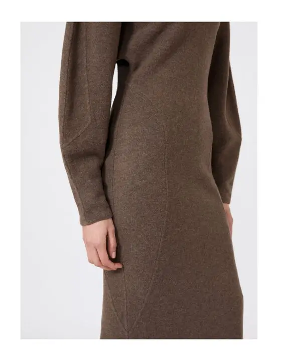 Max Mara Wide Sleeved Jersey Dress - Mud Color