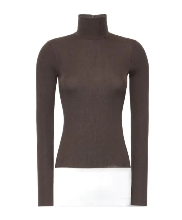 Max Mara Wool Yarn Polo-neck Sweater