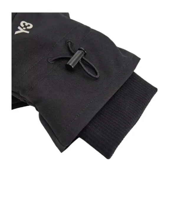 Y3 Logo-print Zip-detail Gloves