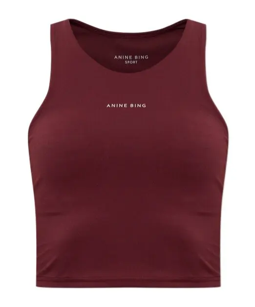ANINE BING Elina Logo-print Racerback Top