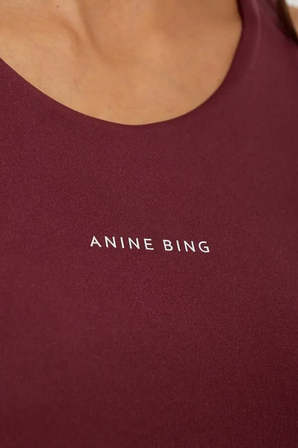 ANINE BING Elina Logo-print Racerback Top