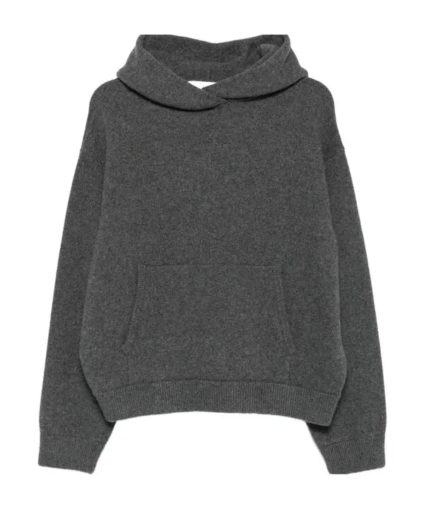 RÓHE Hooded Long-sleeved Sweater - Dark Gray