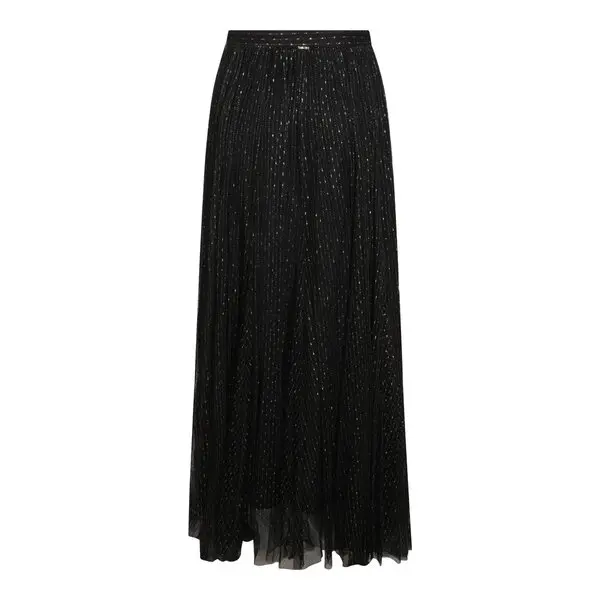 TWINSET Metallicthread Pleated Maxi Skirt