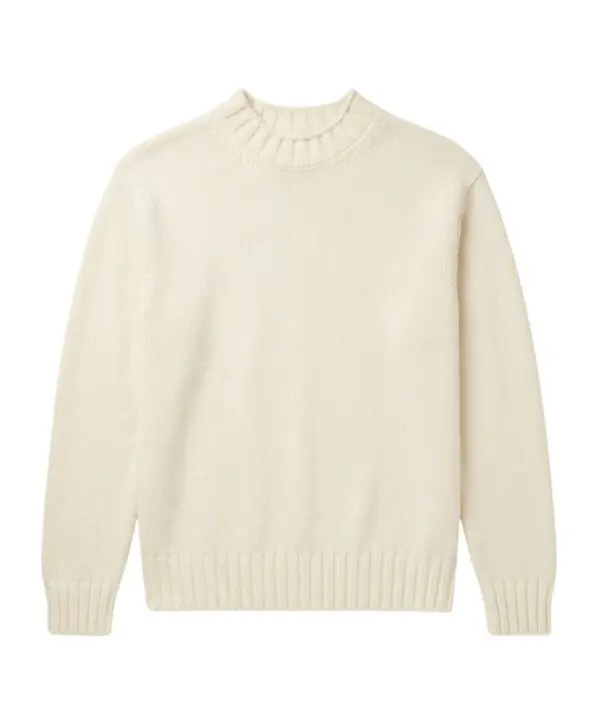 DUNST Chunky Roll Neck Knitted Sweater - Ivory