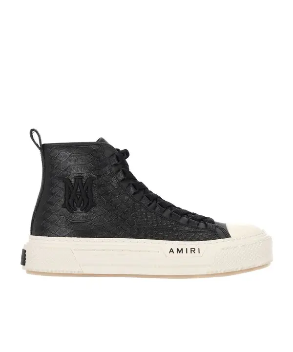 Amiri Python Embossed Ma Court Hi Sneakers
