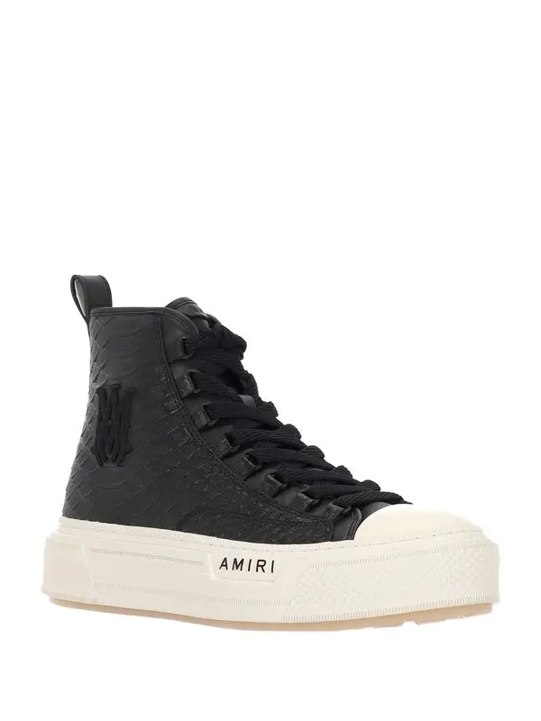 Amiri Python Embossed Ma Court Hi Sneakers